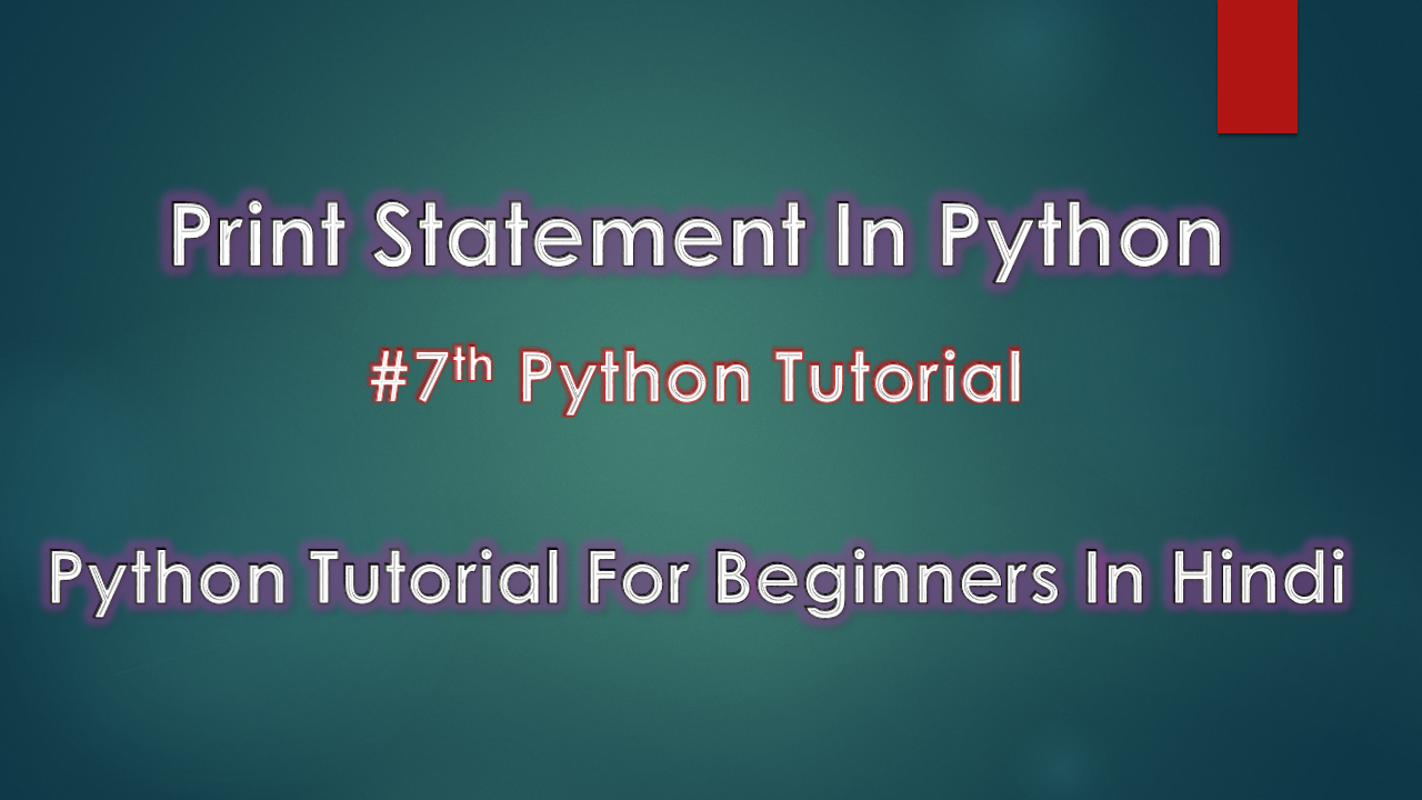 Pyhon Tutorial